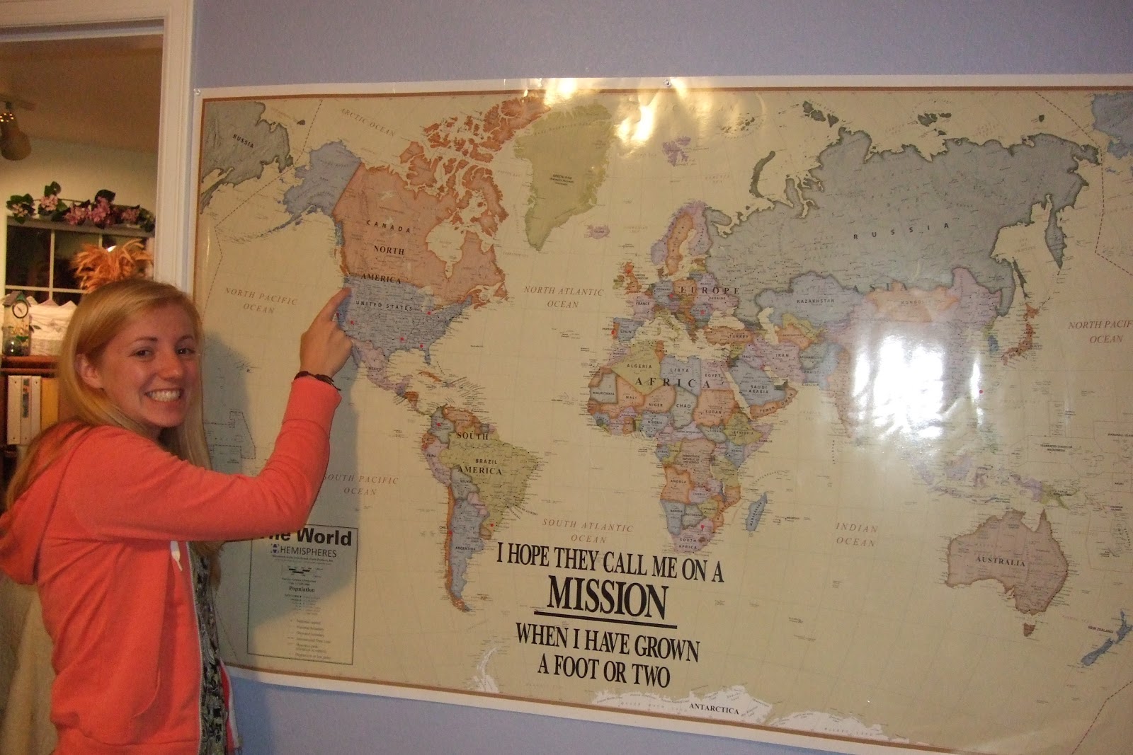 Missionary Map and our Sister Missionary - Sisters, What!