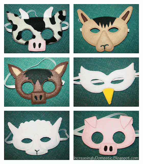 Increasingly Domestic: {Handmade} Felt Animal Masks