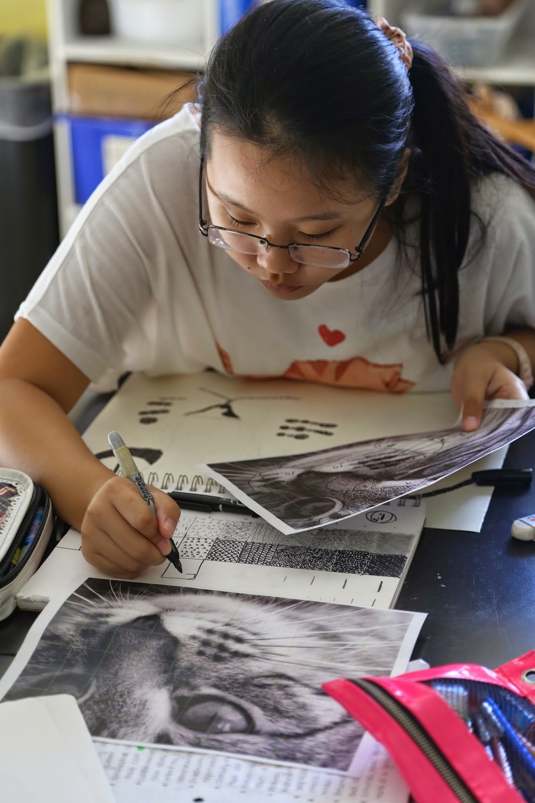 Grauer Art: Line Technique Drawing, 8th Grade Art