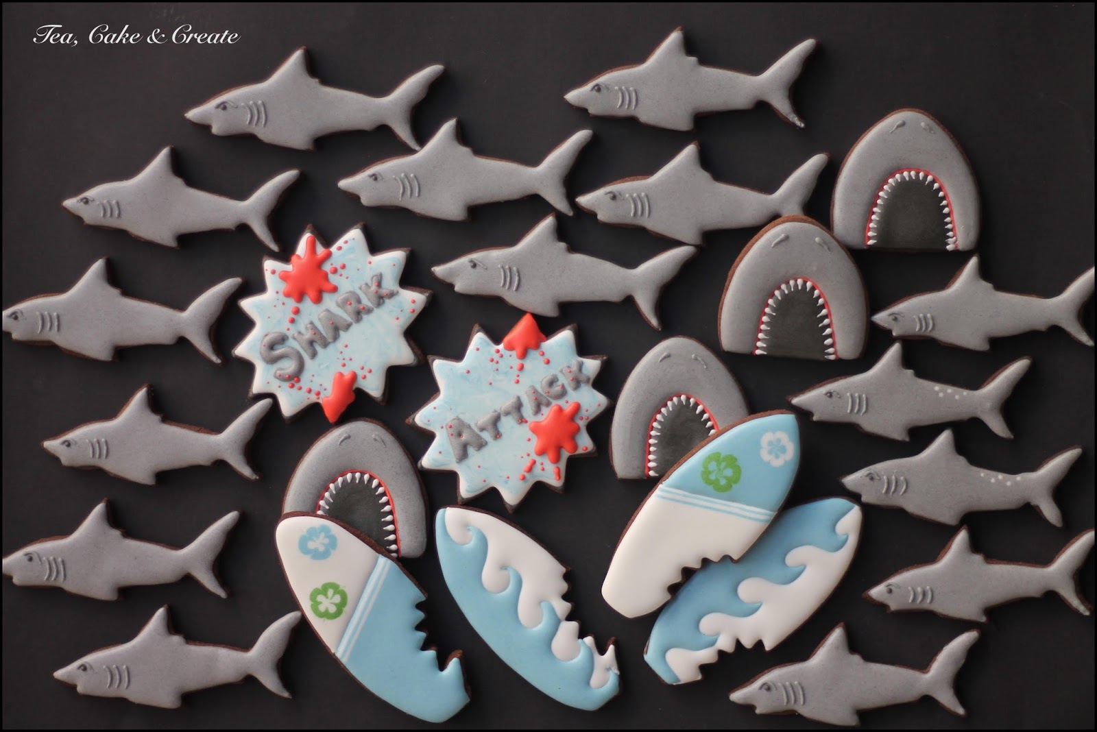 Tea, Cake & Create: Shark Cookies & Shark Cupcakes