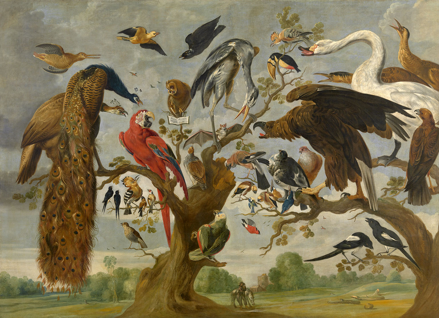 Attributed to Paul de Vos: A concert of birds (1650-1678)