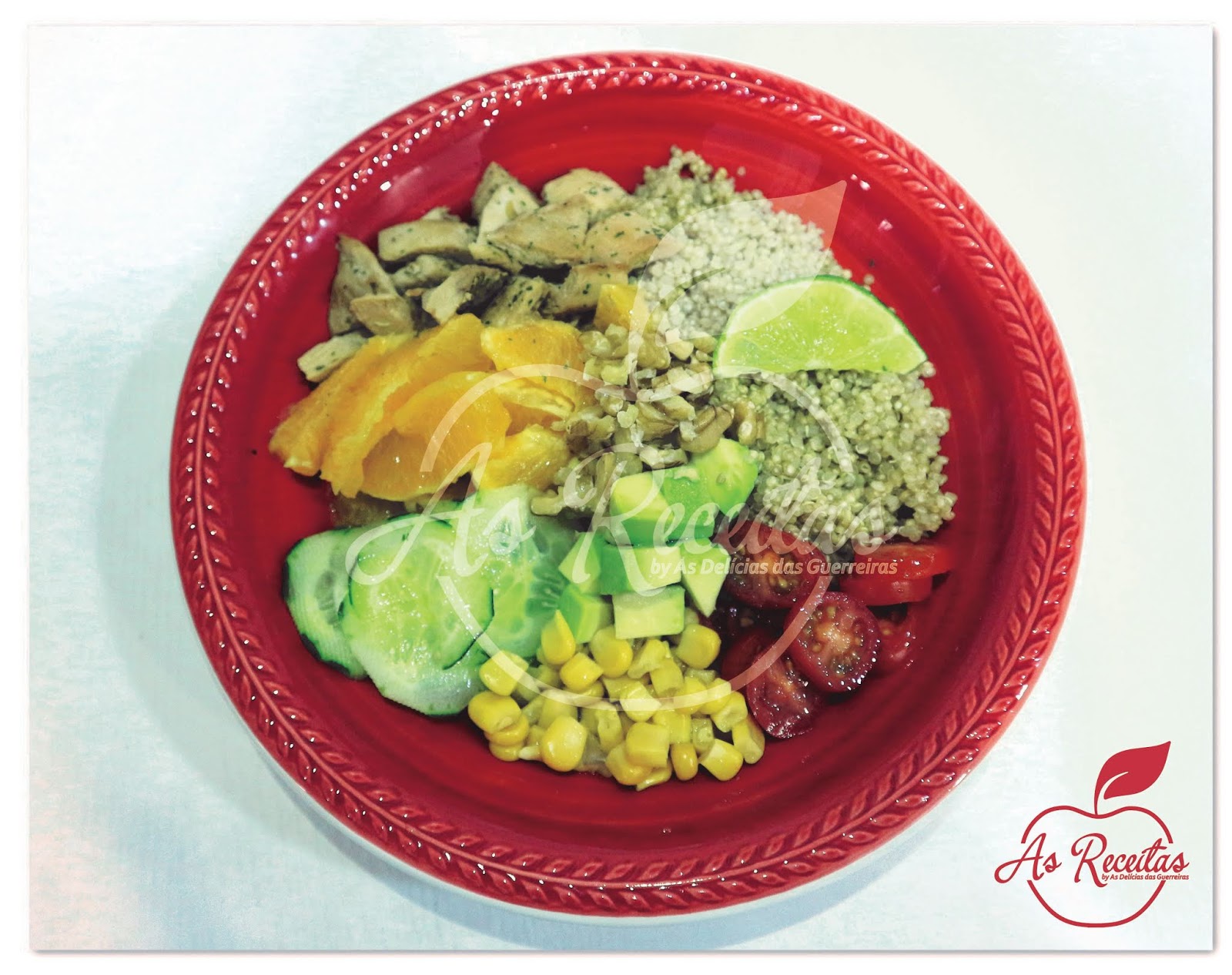 As Delícias das Guerreiras: Poke Bowl de Quinoa, Frango e Laranja