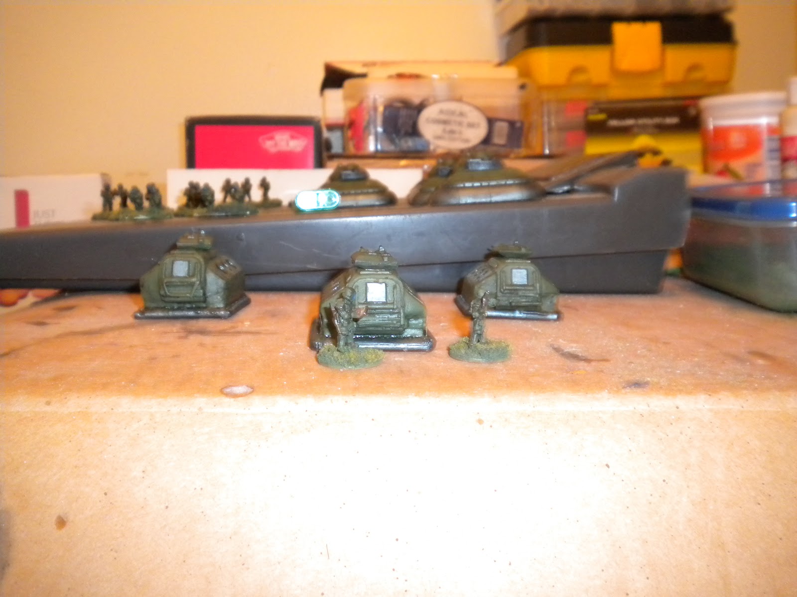 Federation & Empire 15mm Sci-Fi: Finished Upsized Combat Wombat APCs