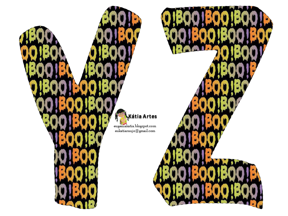 Alfabeto Boo en colores. - Oh my Alfabetos!