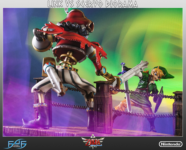 Legend of Zelda: Skyward Sword - Link Vs Scervo Diorama (First 4 Figures)