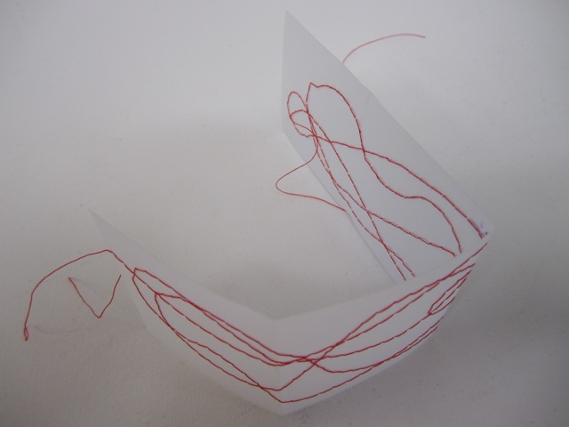 Paper Ponderings: Red thread stitching