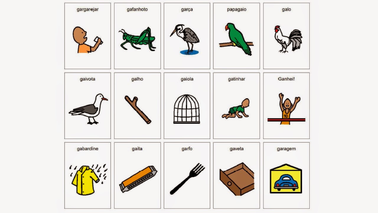 Alta Mente - Materiais Psicoterapêuticos: Fonema /g/