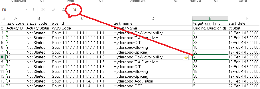 Export Primavera P6 Data into Excel and Format