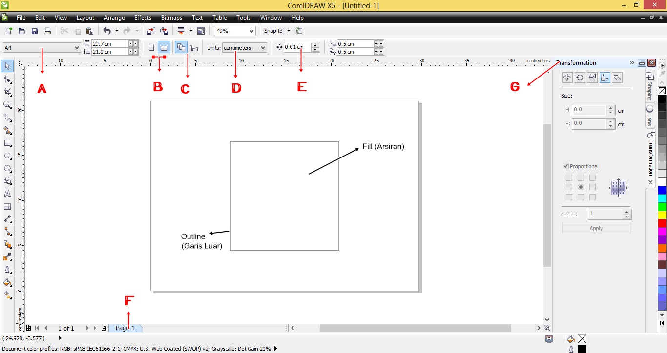 Hiraeth: Pengenalan tools pada CorelDraw