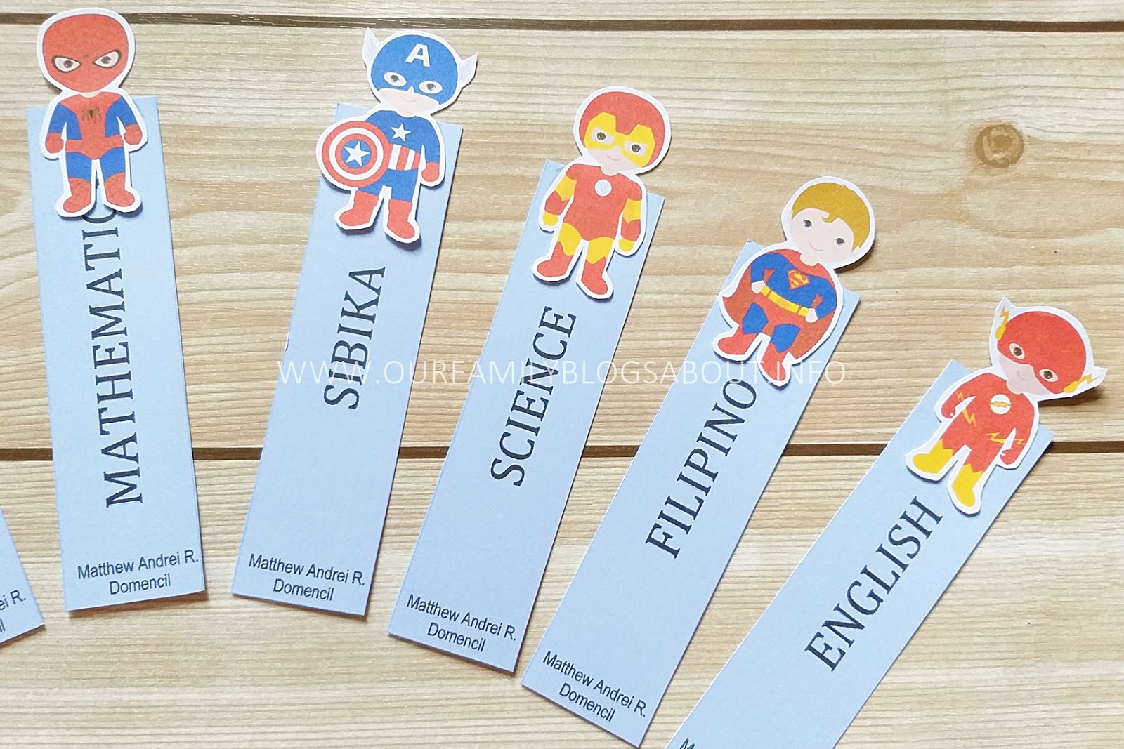 DIY Superheroes Bookmarks