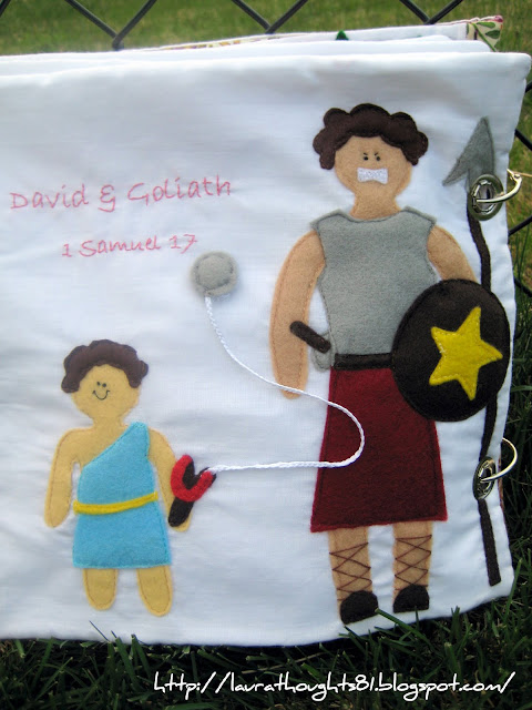 Laura Thoughts: Quiet Book Week - David & Goliath {Template}