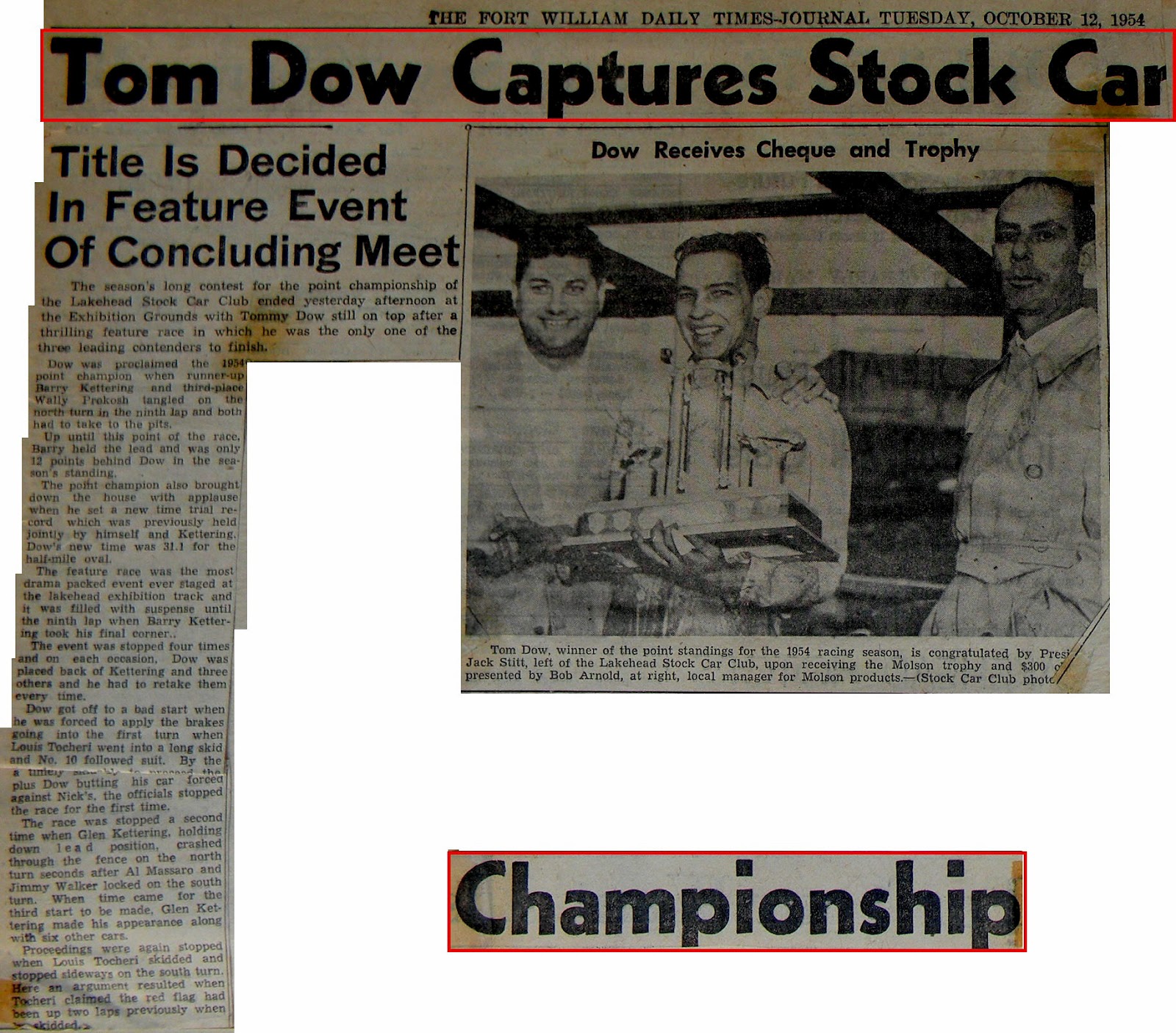 HOT RODS and JALOPIES: TOM DOW - Racing, Winning and Flying.....Part 2