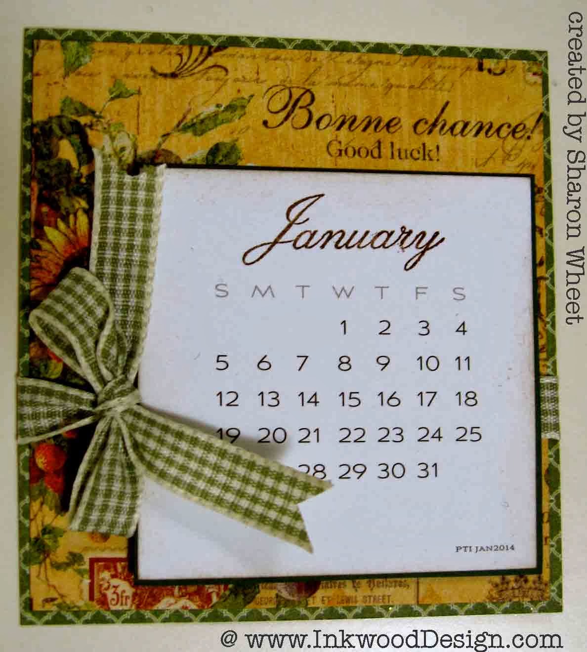 Designs by Sharon: January Calendar Page
