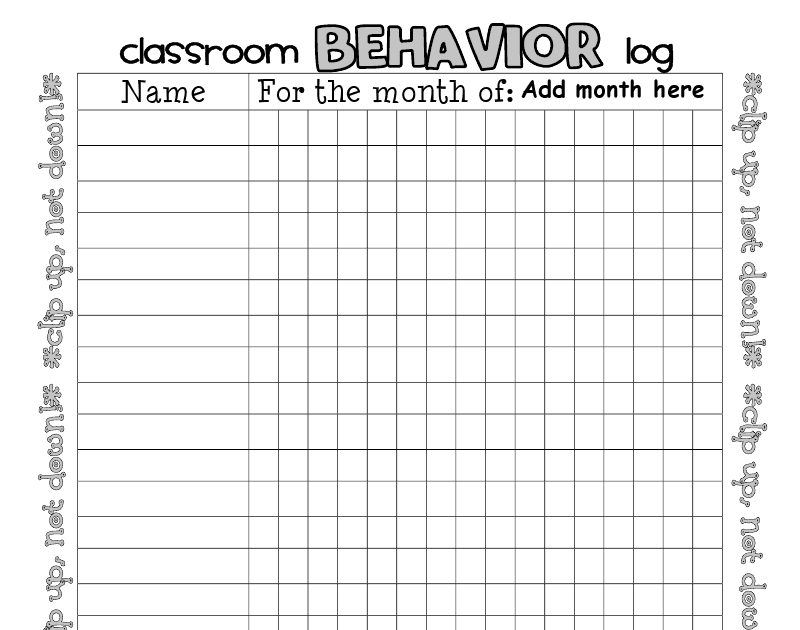 Behavior Clip Chart Freebie