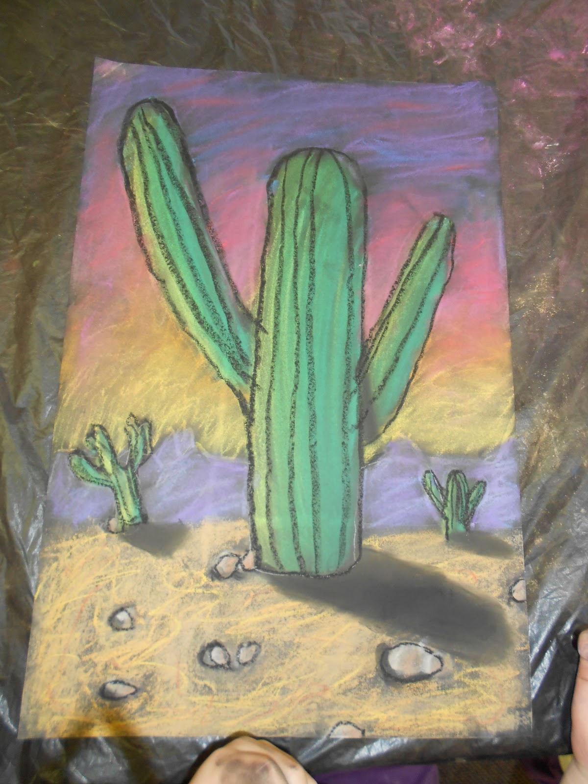 Art to Go: Pastel Cactus