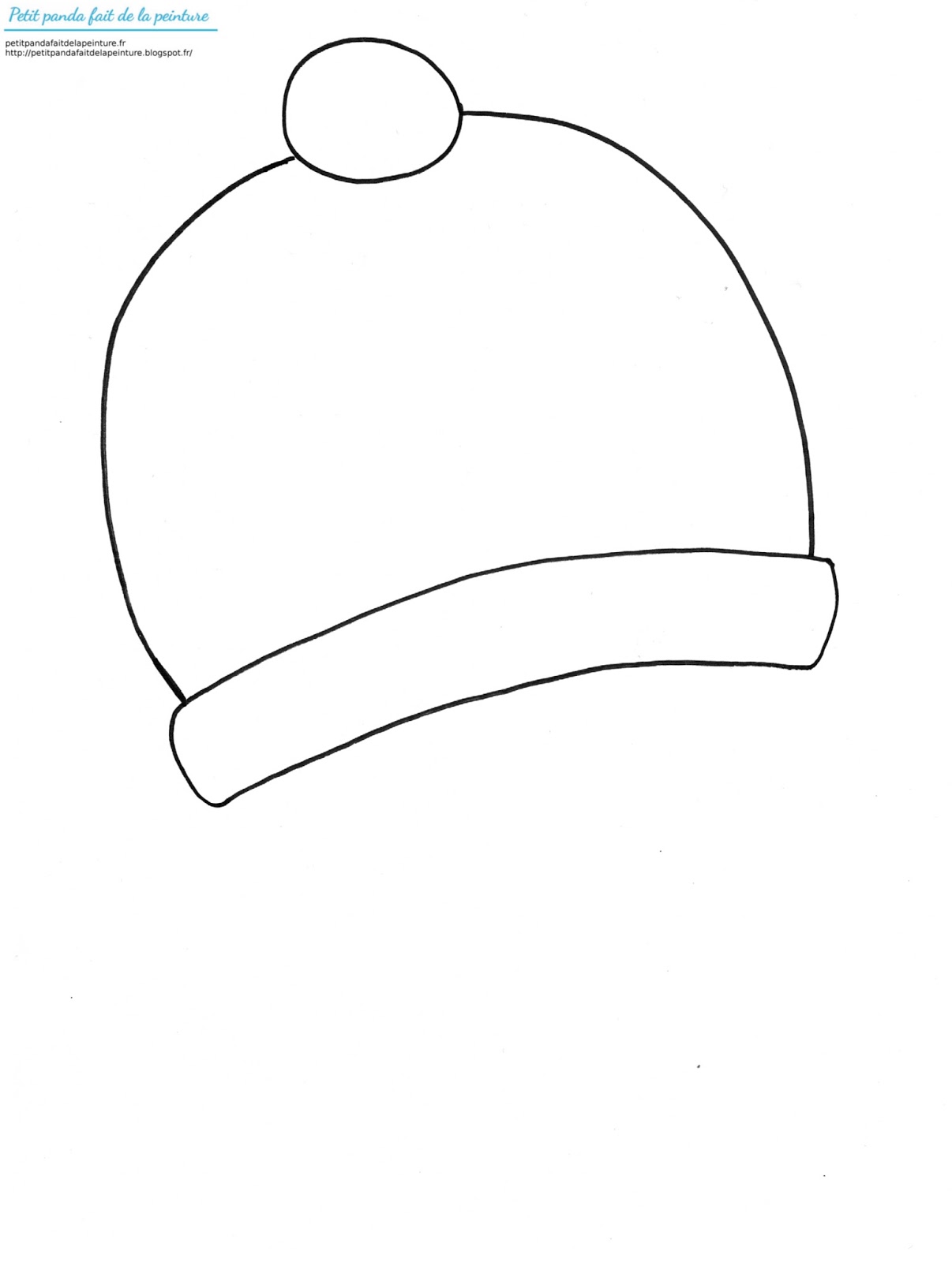 Petit Panda fait de la peinture: THEME HIVER : UN BONNET A COLORIER ...