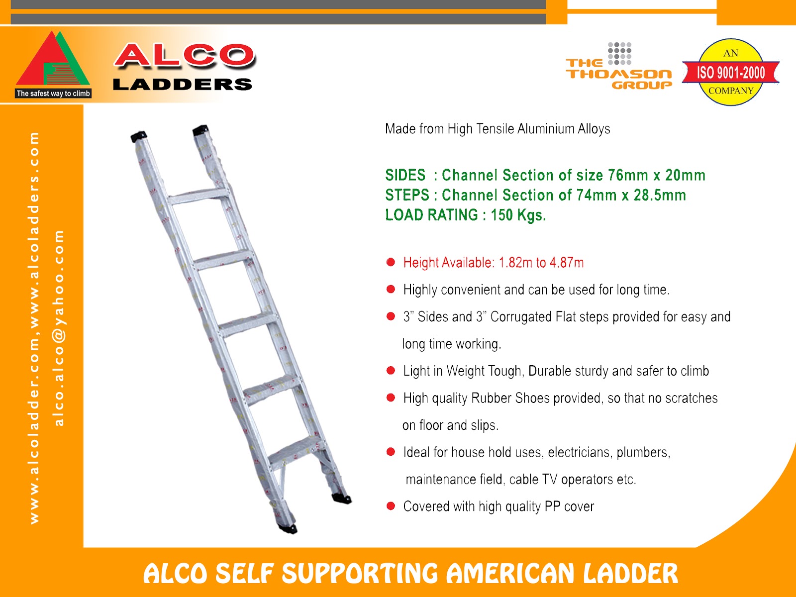 ALCO ALUMINIUM PVC BRANDED PRODUCTS: Alco Ladders