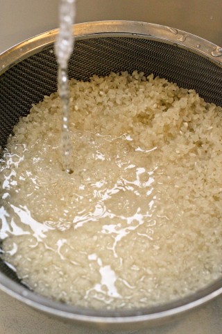 Perfectly imperfect : Green Peas Rice with Cherry Blossoms