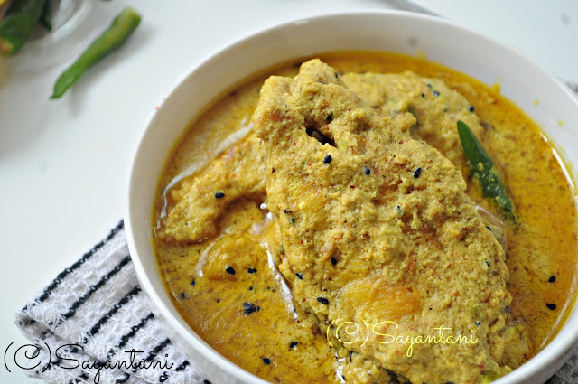 Til Rui (Rohu fish in Spicy sesame and mustard gravy) - A Homemaker's Diary
