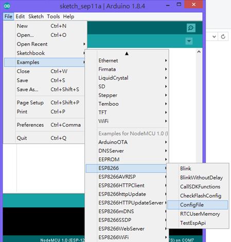 Blog of Wei-Hsiung Huang: ESP8266 - Working with SPIFFS disk