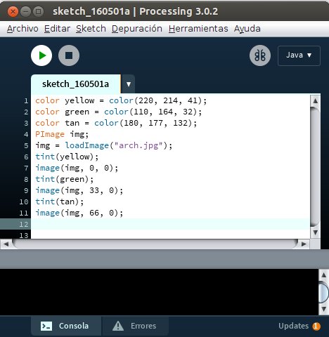 Processing en Secundaria: Ejemplos 8 (imagenes tintadas),