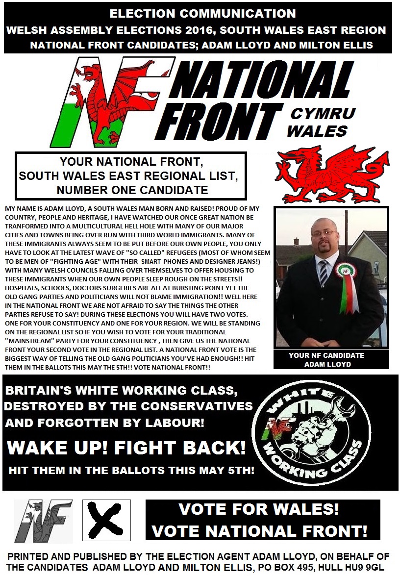 NATIONAL FRONT - CYMRU/WALES: 2016