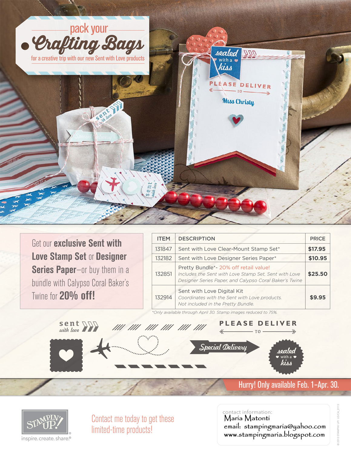 Maria's Stamping Station: Stampin' Up Sent With Love Special Promotion