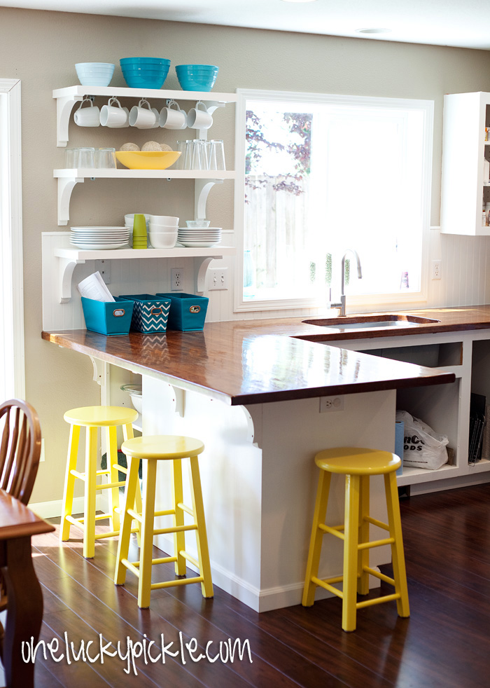 One Lucky Pickle: DIY Open Shelving