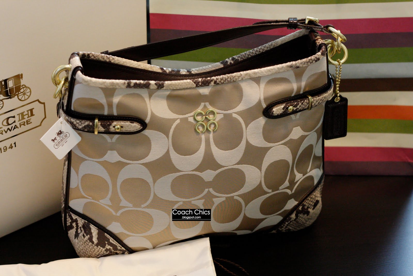 Coach Chics: COACH COLETTE Special Collection- 16408 Colette Sateen Hobo