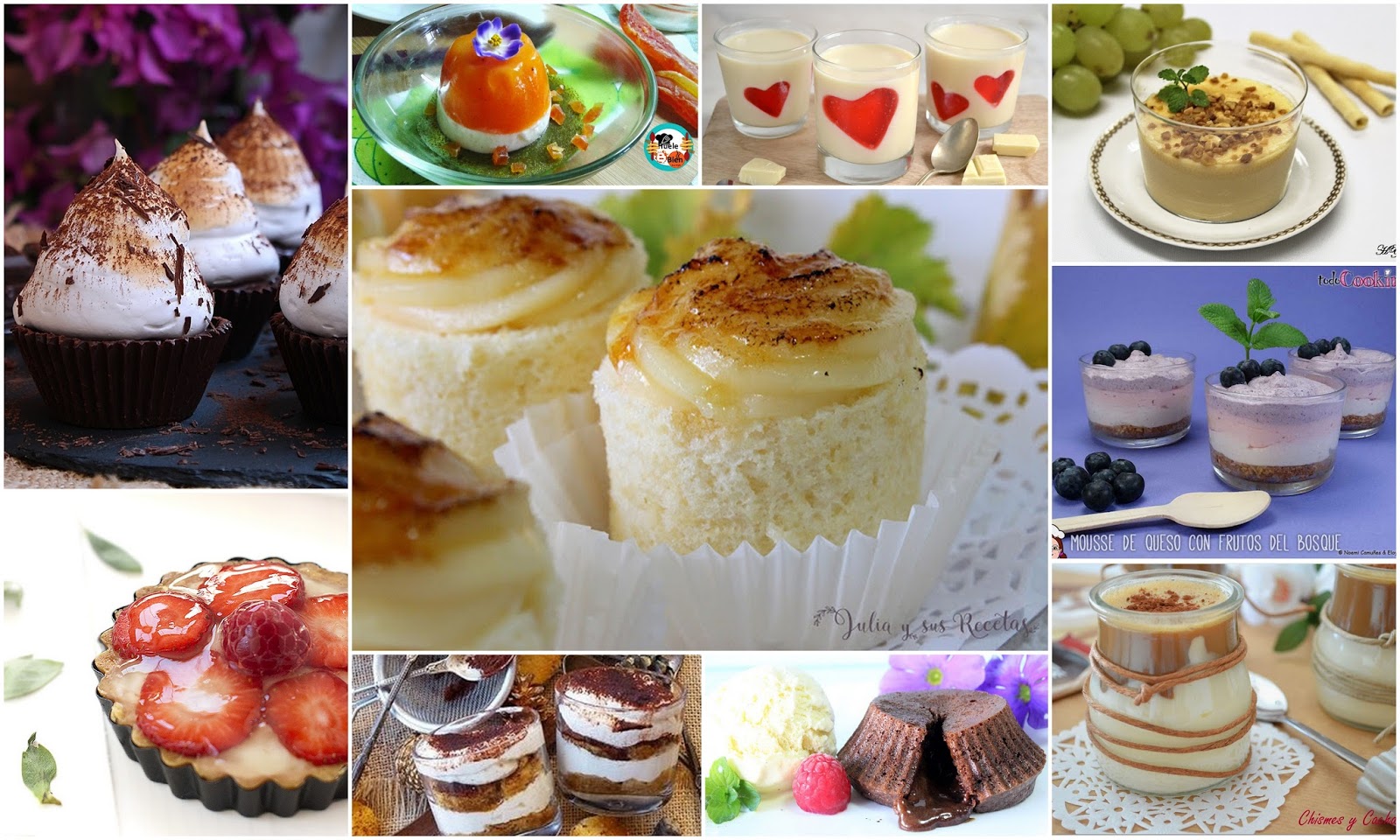 JULIA Y SUS RECETAS: Postres pequeños en tamaño y grandes en sabor