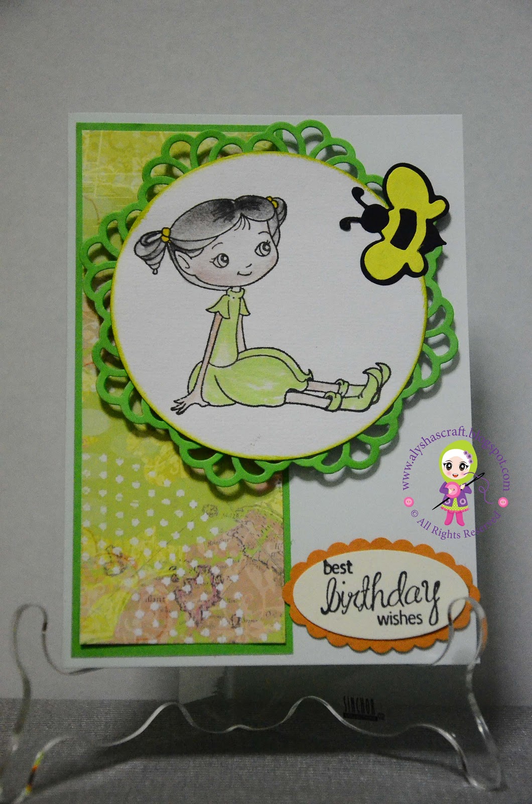 Tema Hijau Putih - besday kad | Alysha's Craft