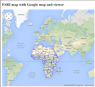 Vishal's blog: ESRI map with Google map and map viewer in APEX