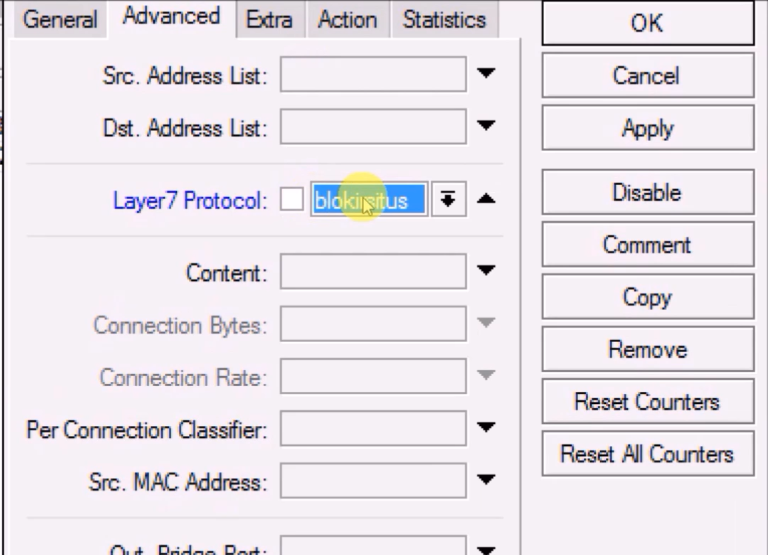 Tutorial Block Content a.k.a Blokir Situs metode Layer 7 Protocols di ...