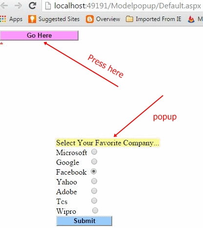 How to use ModelPopupExtender Control in asp.net website | MY.NET Tutorials