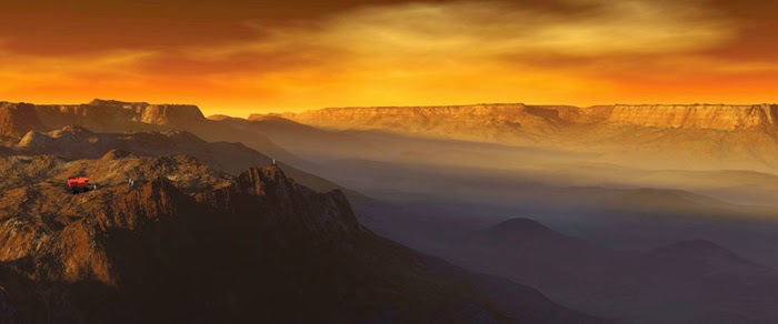 ระบบสุริยะ: (Valles Marineris, Mars)หุบเขามารินาริส บนดาวอังคาร