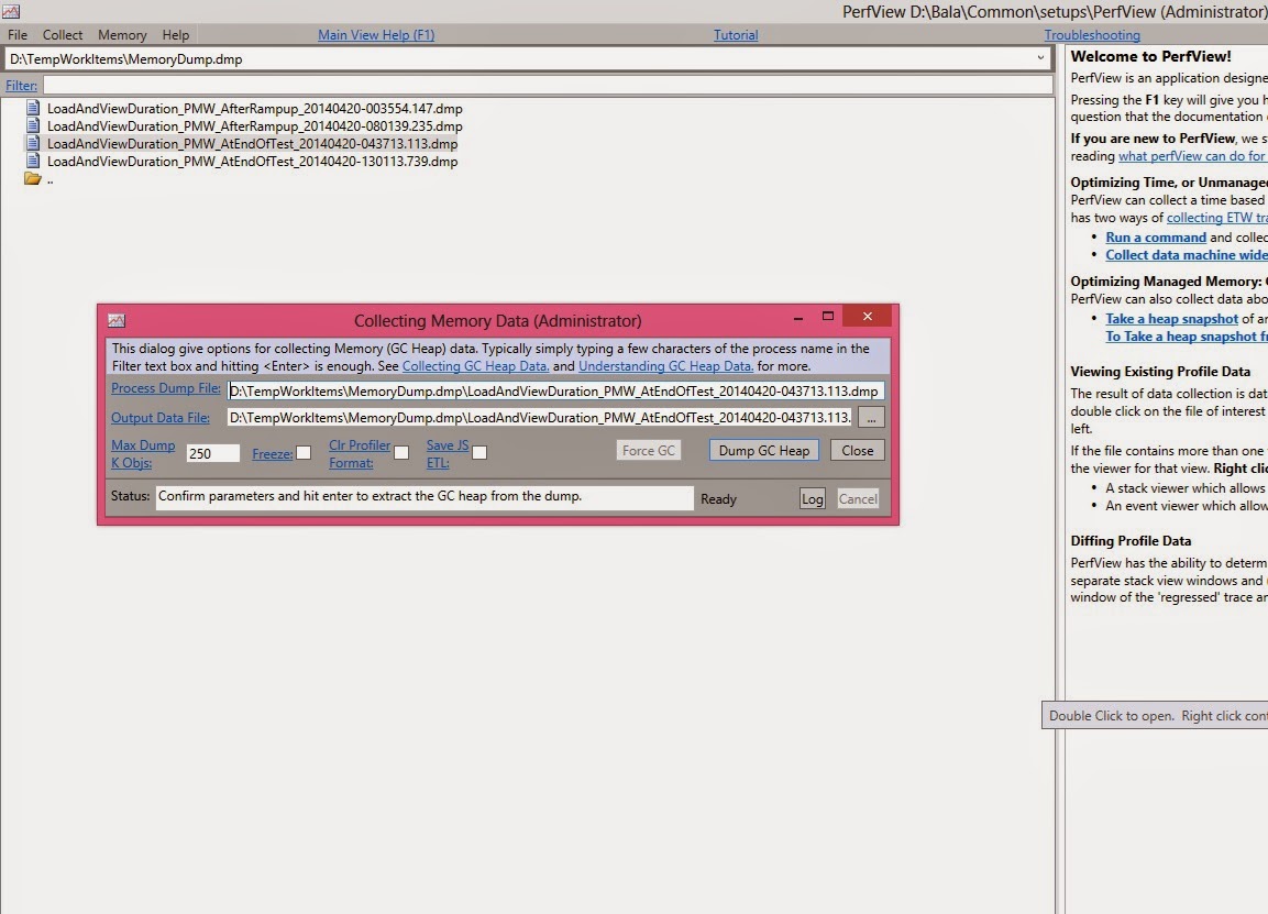Software Learnings Perfview Tool For Memory Analysis