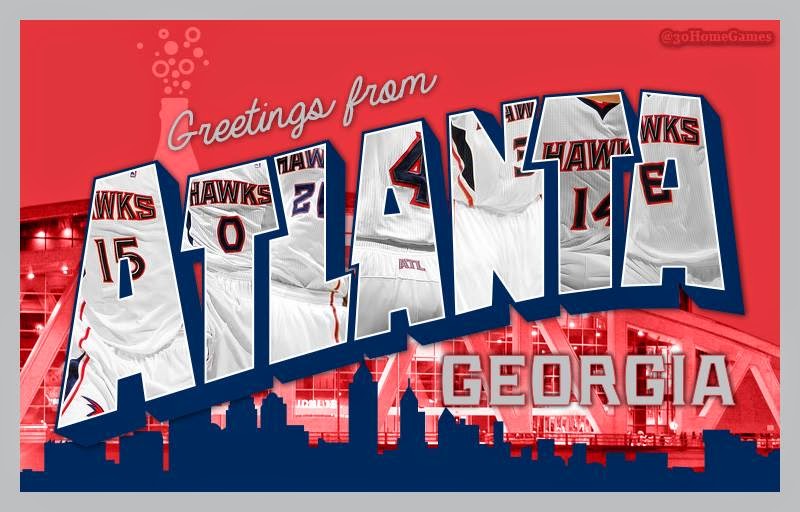 30 Home Games: NBA Postcards: Greetings from Atlanta, Georgia and Salt ...