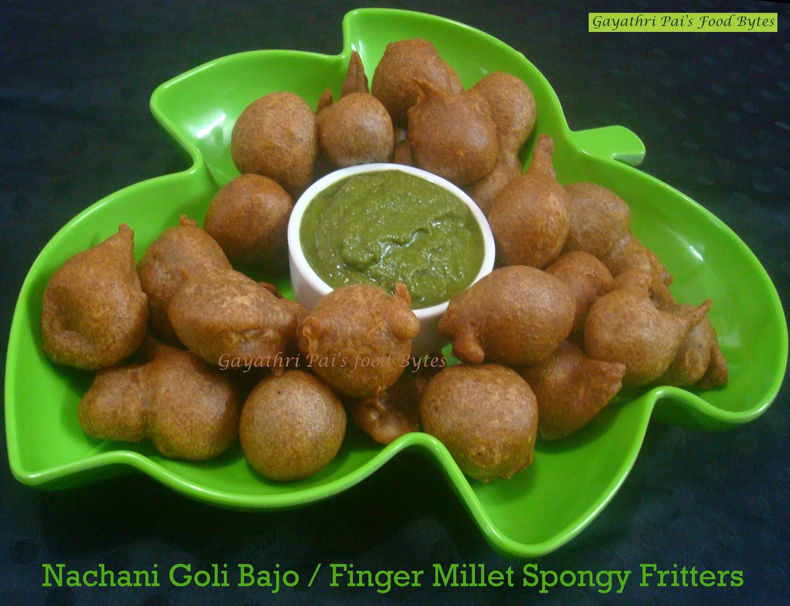 Gayathri Pai's Food Bytes: Nachani Goli Bajo / Finger Millet Spongy ...