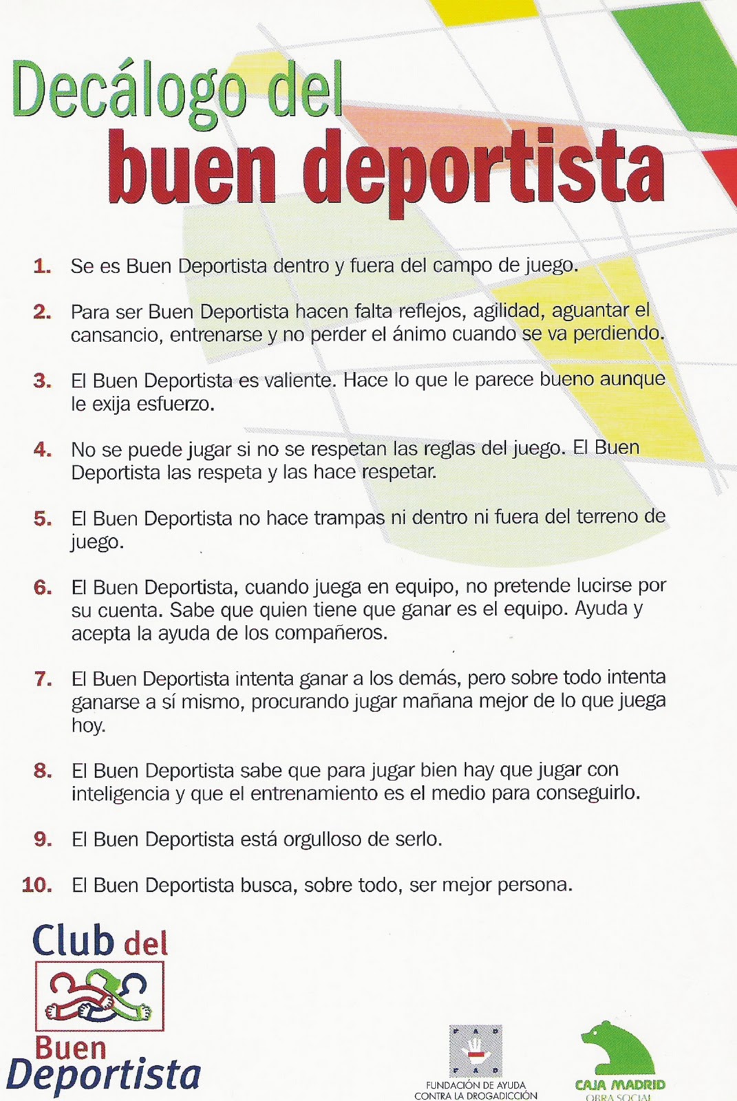 El Alba hace deporte: DECÁLOGO DEL BUEN DEPORTISTA El Alba hace deporte: DECÁLOGO DEL BUEN DEPORTISTA