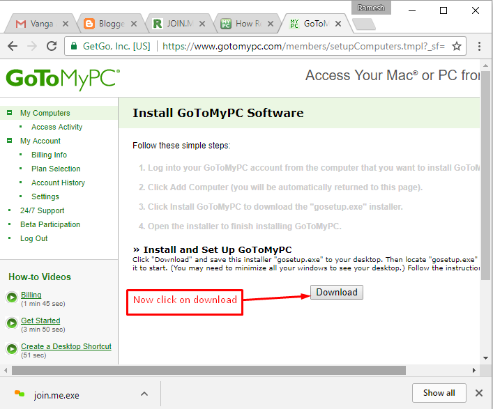 GOTOMYPC - RAMESH'S BLOG