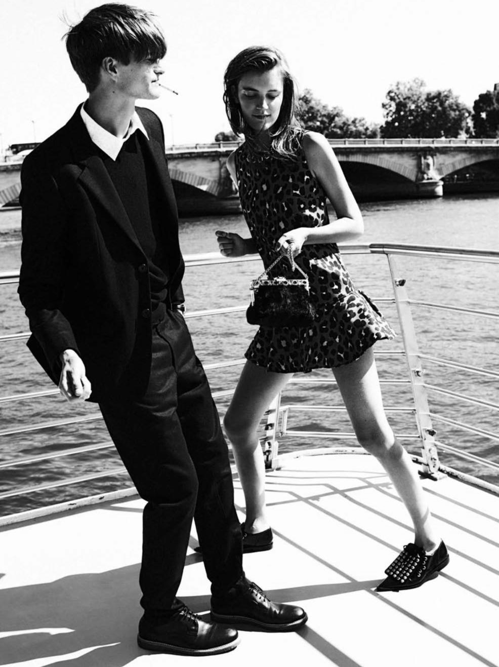 laura kampman and robert laby by paul bellaart for glamour spain ...