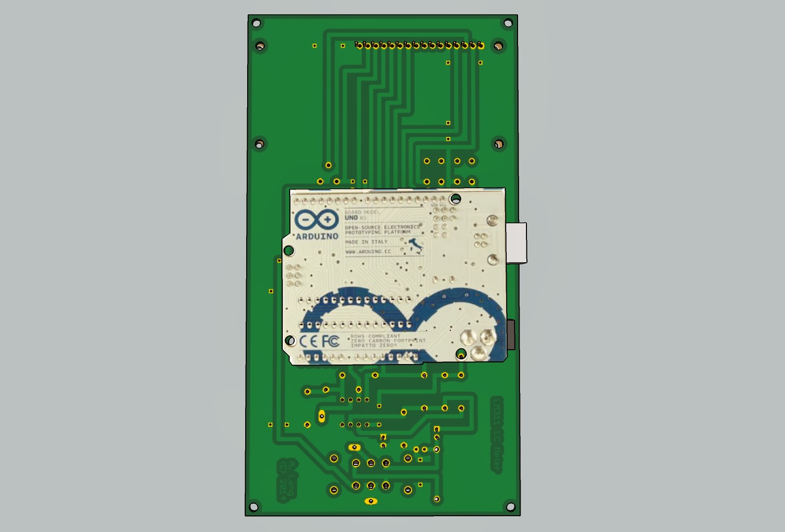 The Answer is 42!!: Rendering an Eagle PCB layout for an LM311 LC Meter ...