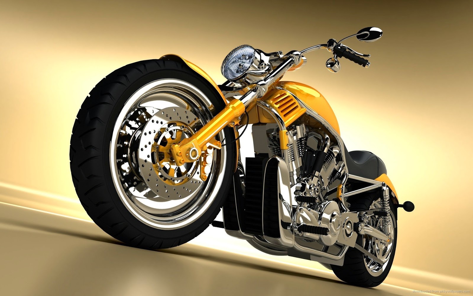 Kumpulan Gambar Motor: Chopper Davidson Harley Yellow Motorcycles Sport