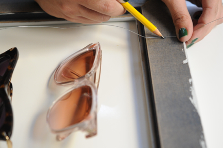 In your back pocket...: DIY Sunglass Display Frame