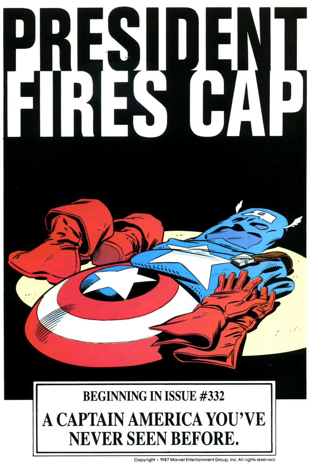Marvel Comics of the 1980s: 1987 - Captain America house ad
