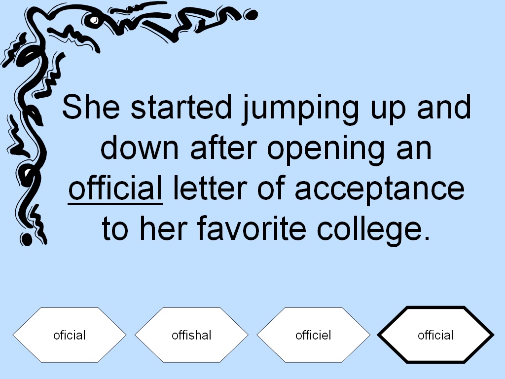 Student Survive 2 Thrive: Spelling Tricky Words #1