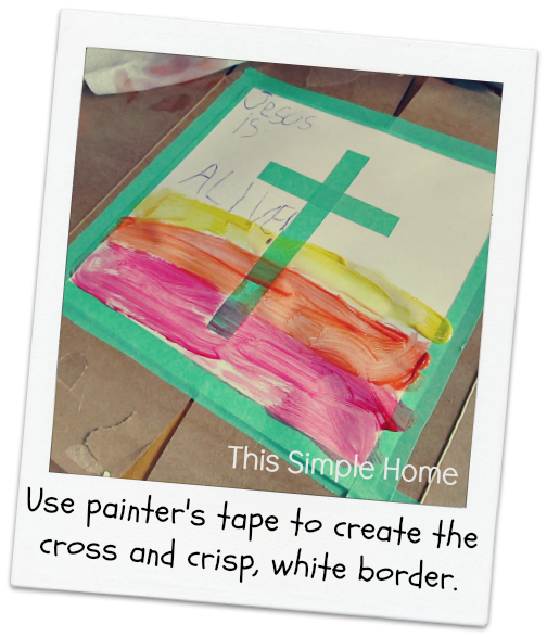 Easter Cross Painting - This Simple Home