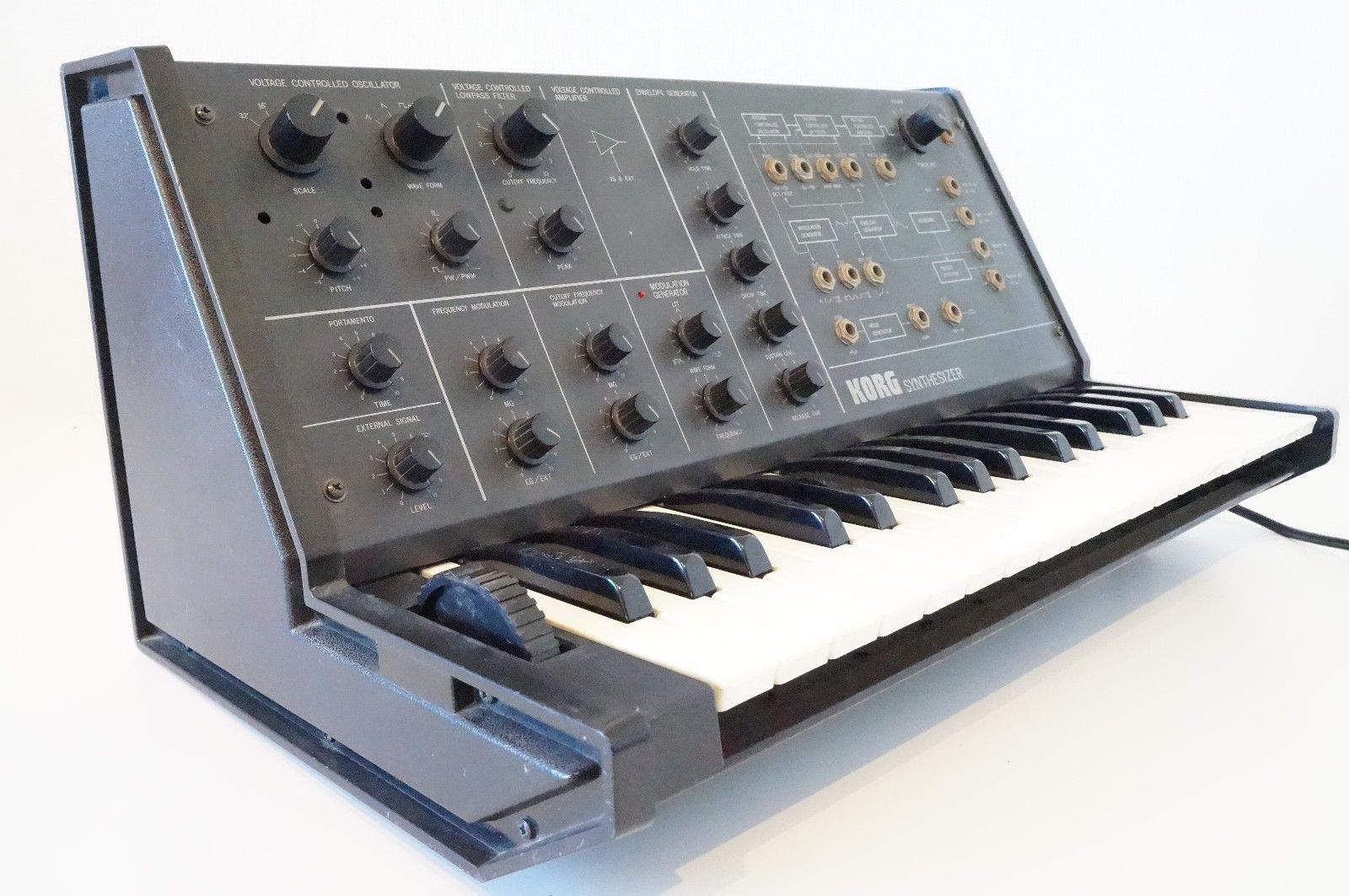 MATRIXSYNTH: KORG MS-10 Vintage Analog Semi-Modular Synthesizer SN 132301