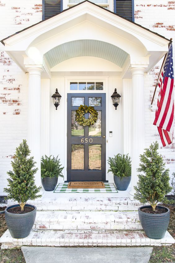 Porch Decor Ideas For A Small Stoop - A Stroll Thru Life