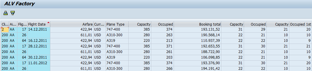 SAP - Ejemplos ABAP: Fullscreen ALV Grid Factory - Botones Estándar del ALV
